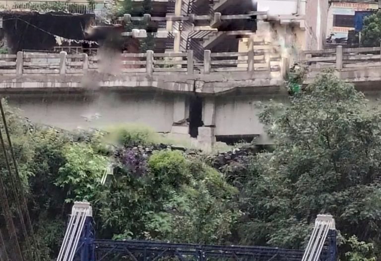 Cracks emerge on Ramban flyover as heavy rains batter JK | Free Press ...